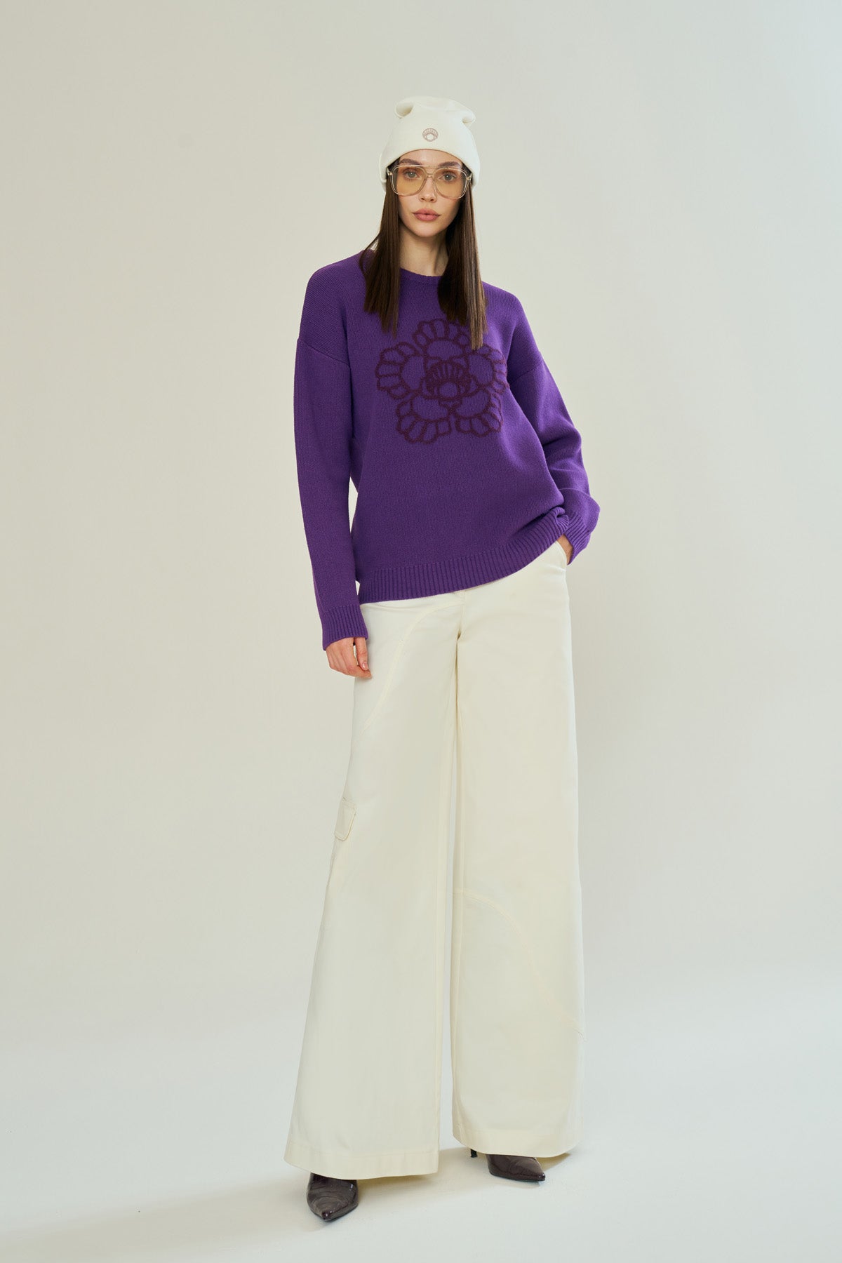 Floral Whisper Beige Jeans – DECLARA